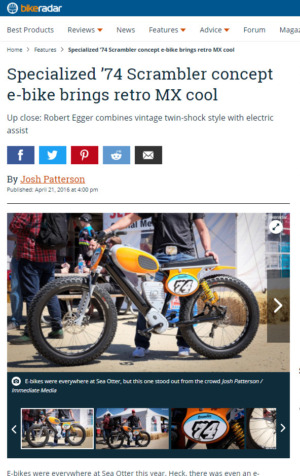 スペシャライズドが作った本気のオートバイ風E-Bike「74 Scrambler Concept」 | シクロライダー